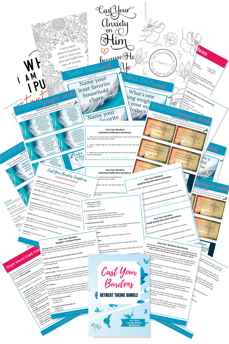 Cast Your Burdens Printable Theme Bundle – Loving Christ Ministries