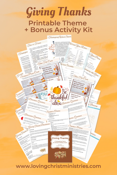 Giving Thanks Printable Ministry Theme + Bonus Activity Kit – Loving ...