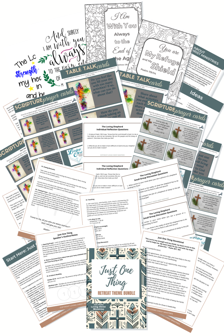 Just One Thing Printable Theme Bundle – Loving Christ Ministries