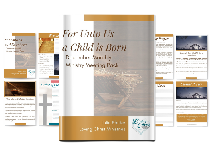 For Unto Us, a Child is Born - December Monthly Ministry Meeting Pack ...