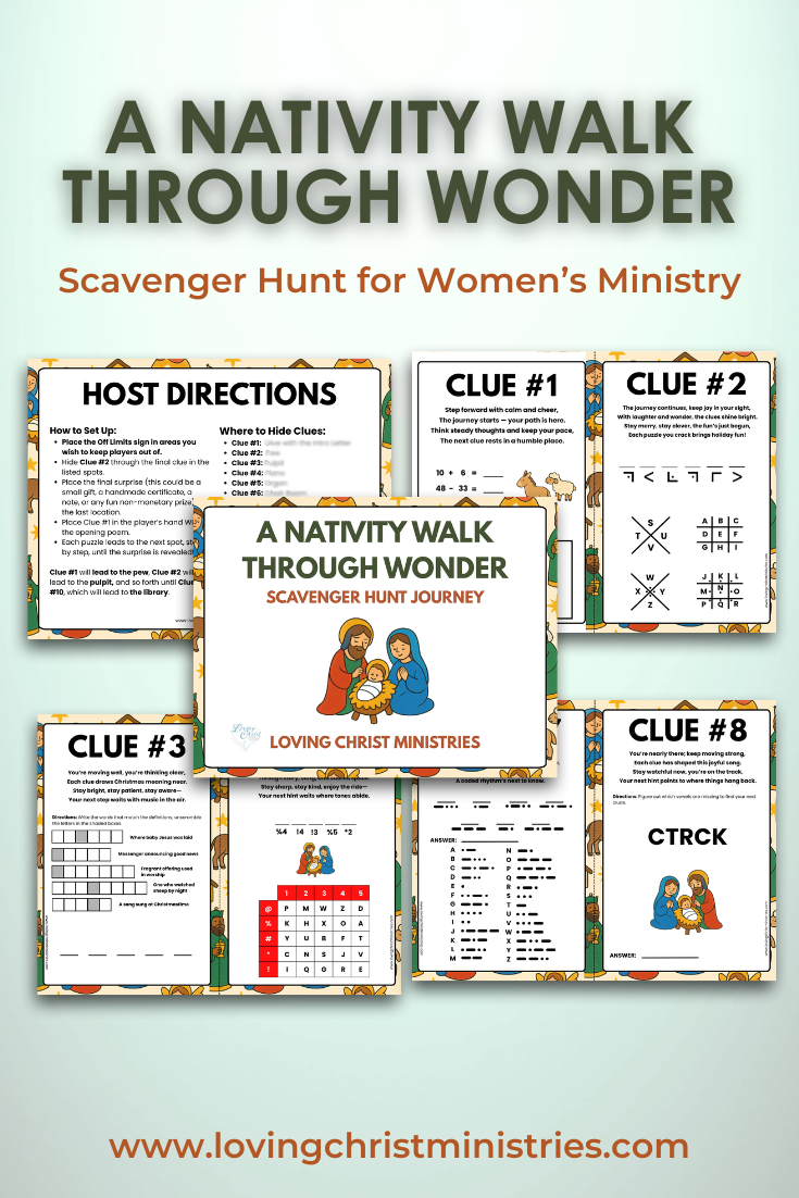 A Nativity Walk through Wonder - Scavenger Hunt for Women's Ministry ...