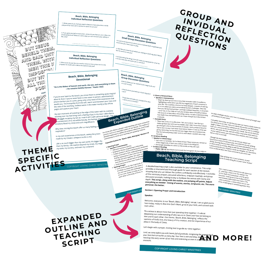 Beach, Bible, Belonging Printable Theme Bundle – Loving Christ Ministries