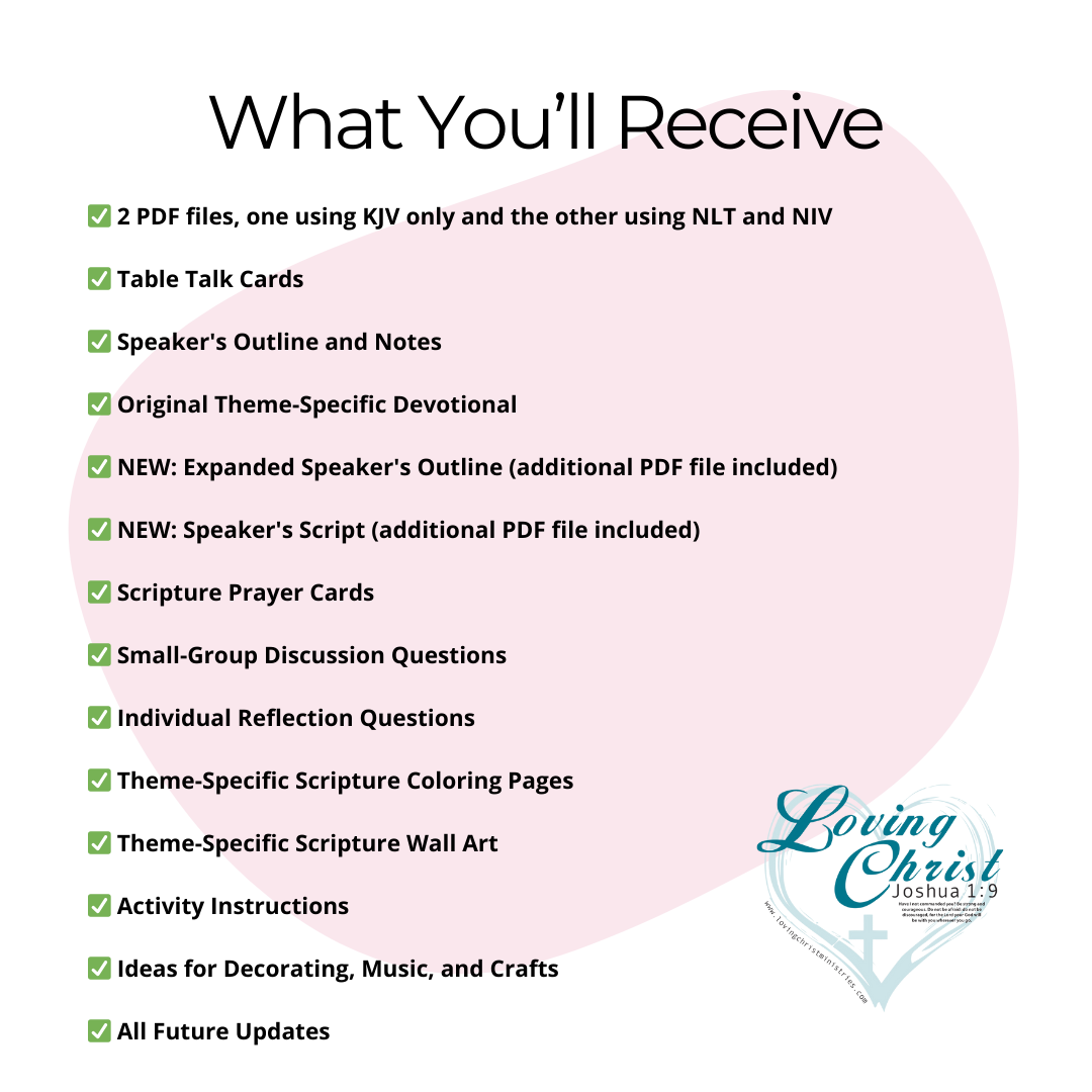 Just One Thing Printable Theme Bundle – Loving Christ Ministries