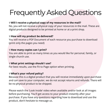 Just One Thing Printable Theme Bundle – Loving Christ Ministries