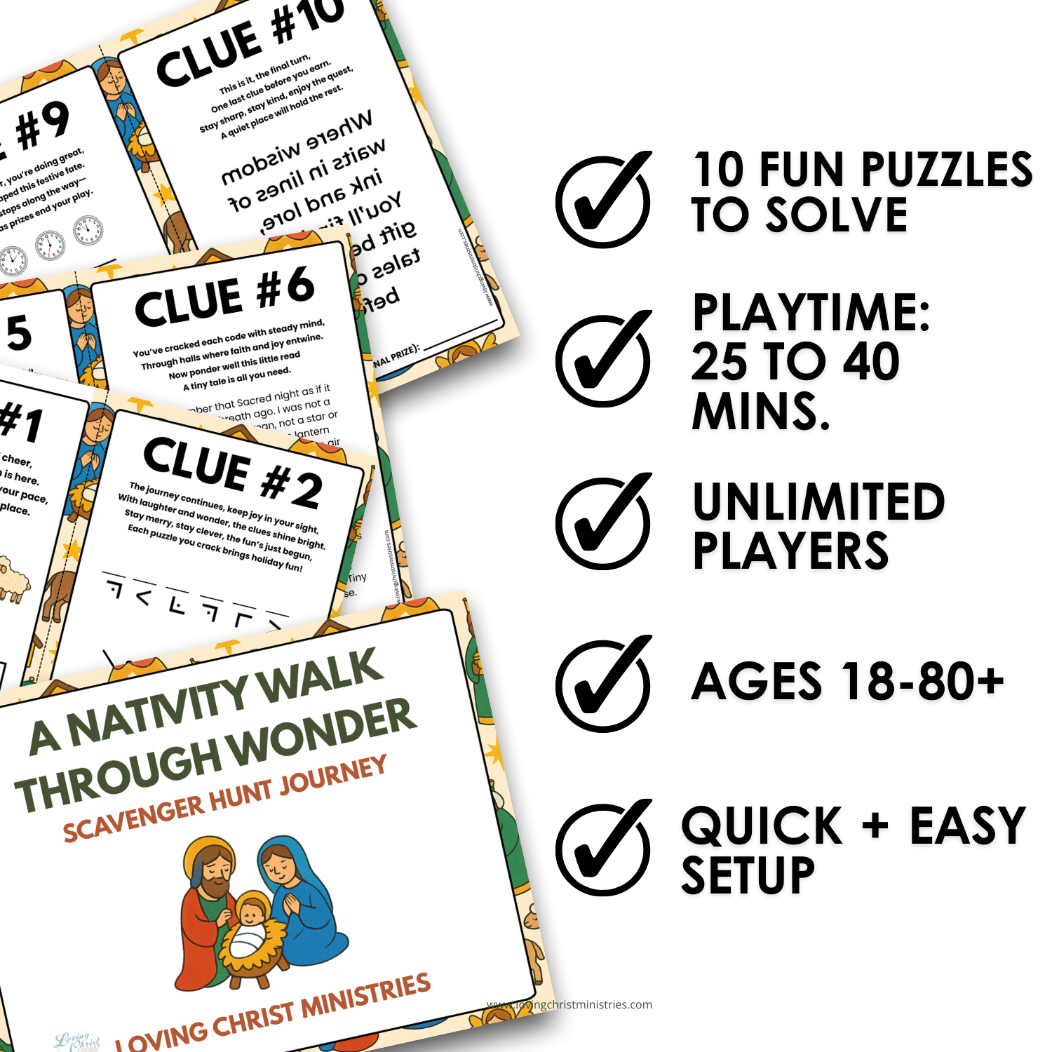 A Nativity Walk through Wonder - Scavenger Hunt for Women's Ministry ...