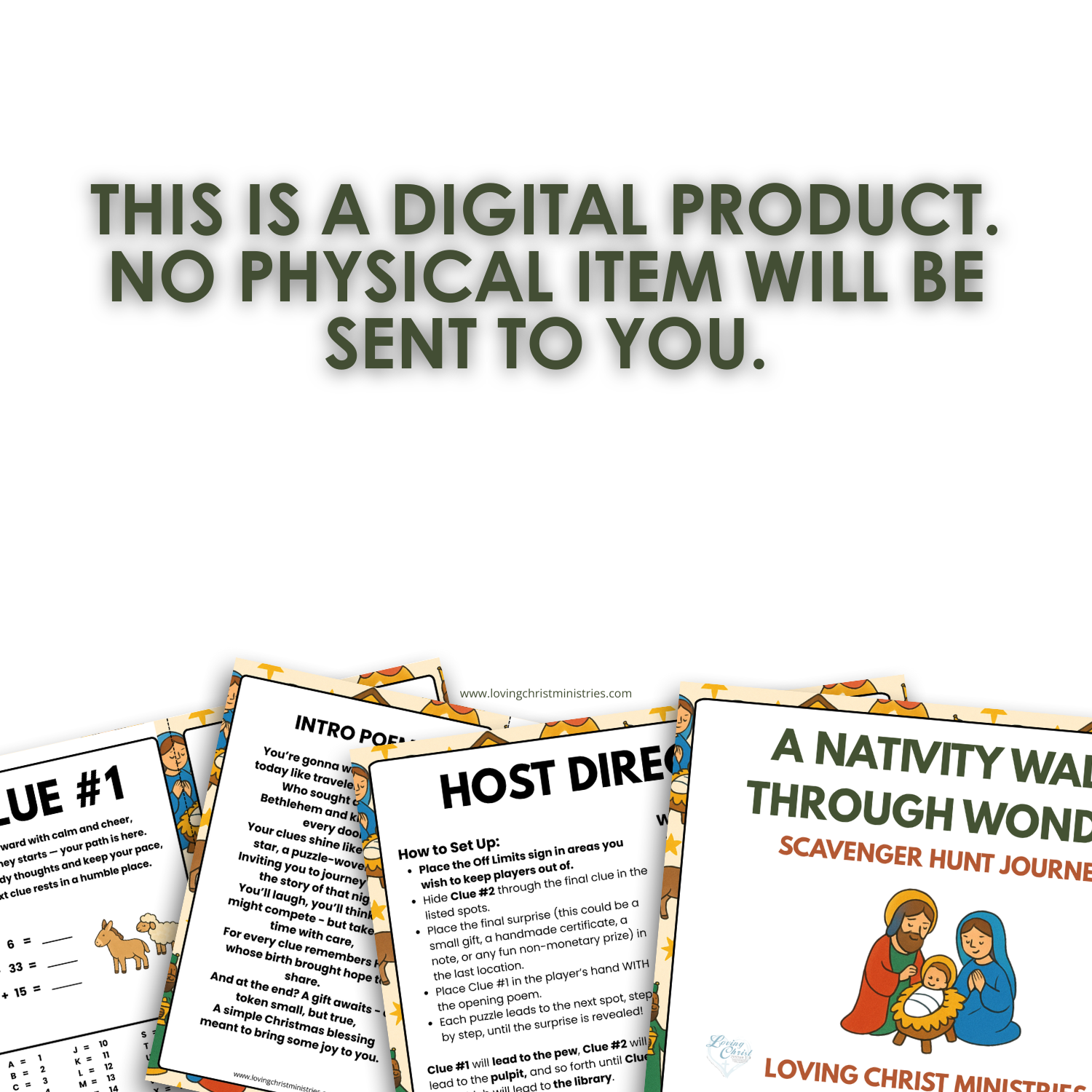 A Nativity Walk through Wonder - Scavenger Hunt for Women's Ministry ...