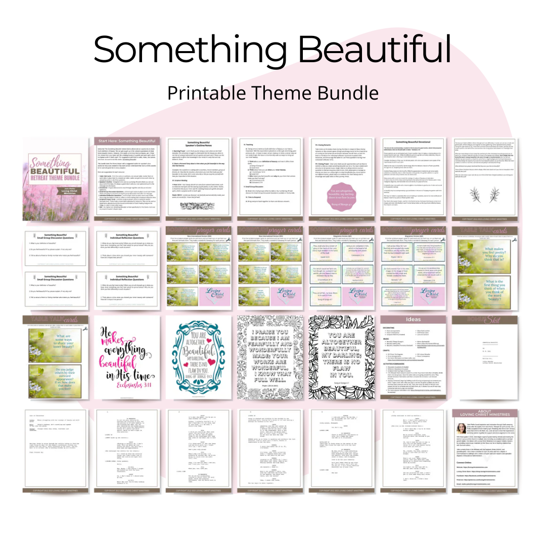 Something Beautiful Printable Theme Bundle – Loving Christ Ministries