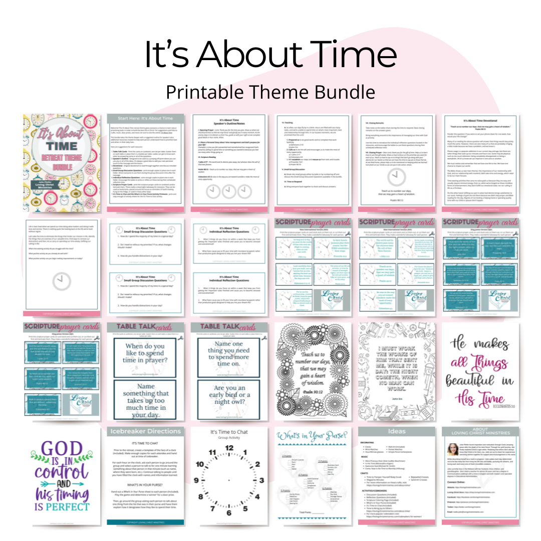 It's About Time Printable Theme Bundle – Loving Christ Ministries