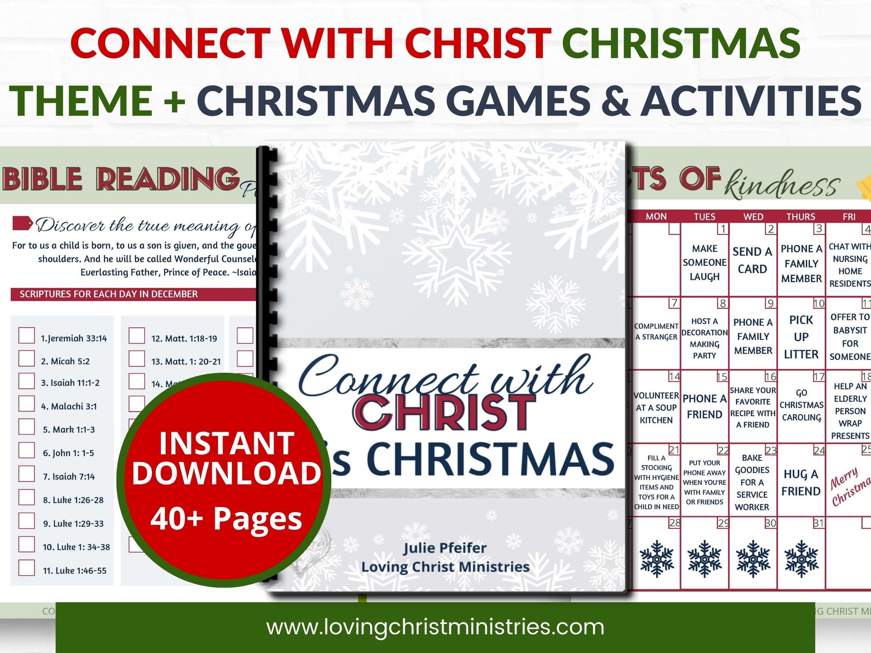 Connect with Christ this Christmas Bundle (40+ Pages) – Loving Christ ...