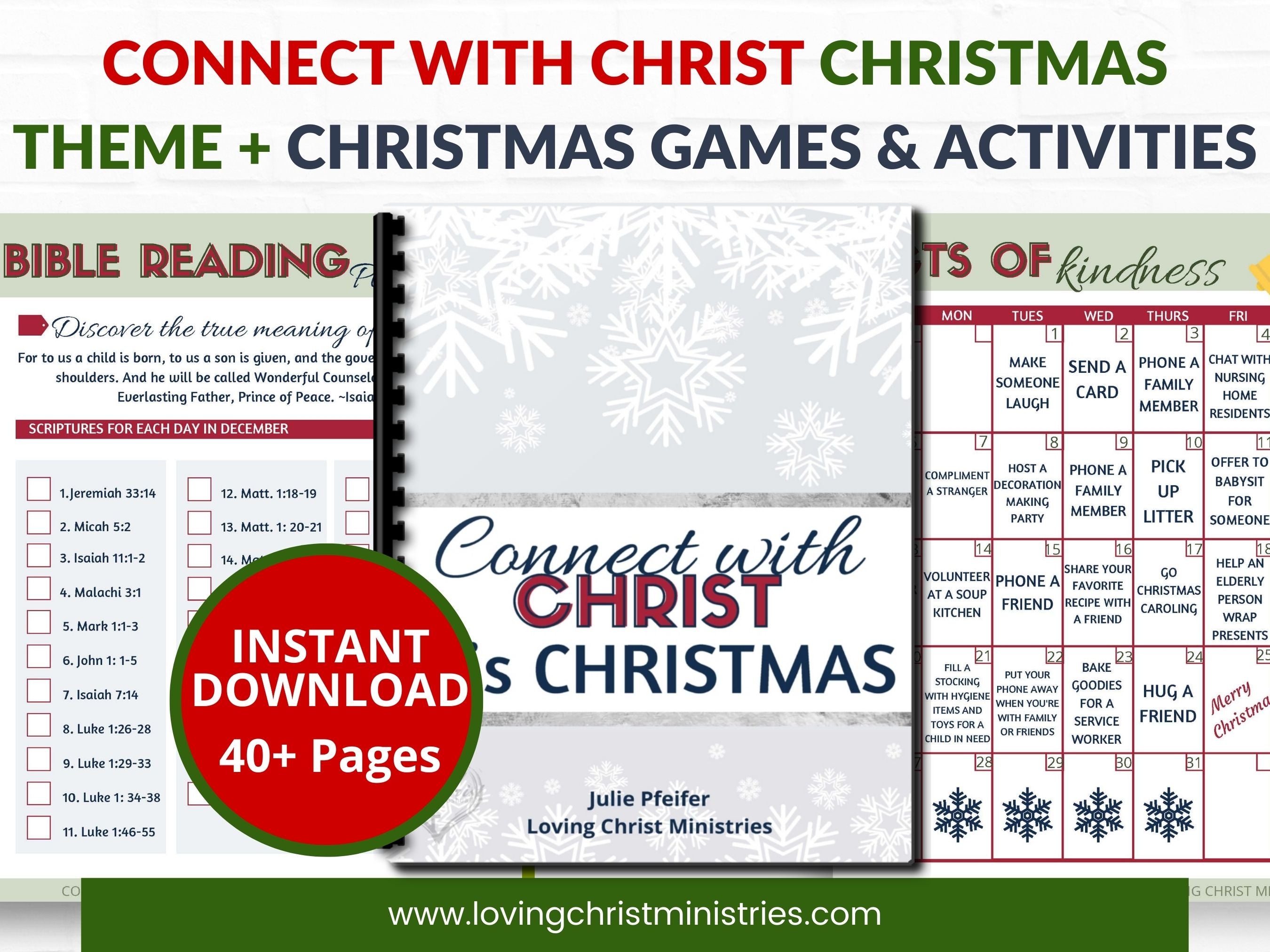 Connect with Christ this Christmas Bundle (40+ Pages) – Loving Christ ...