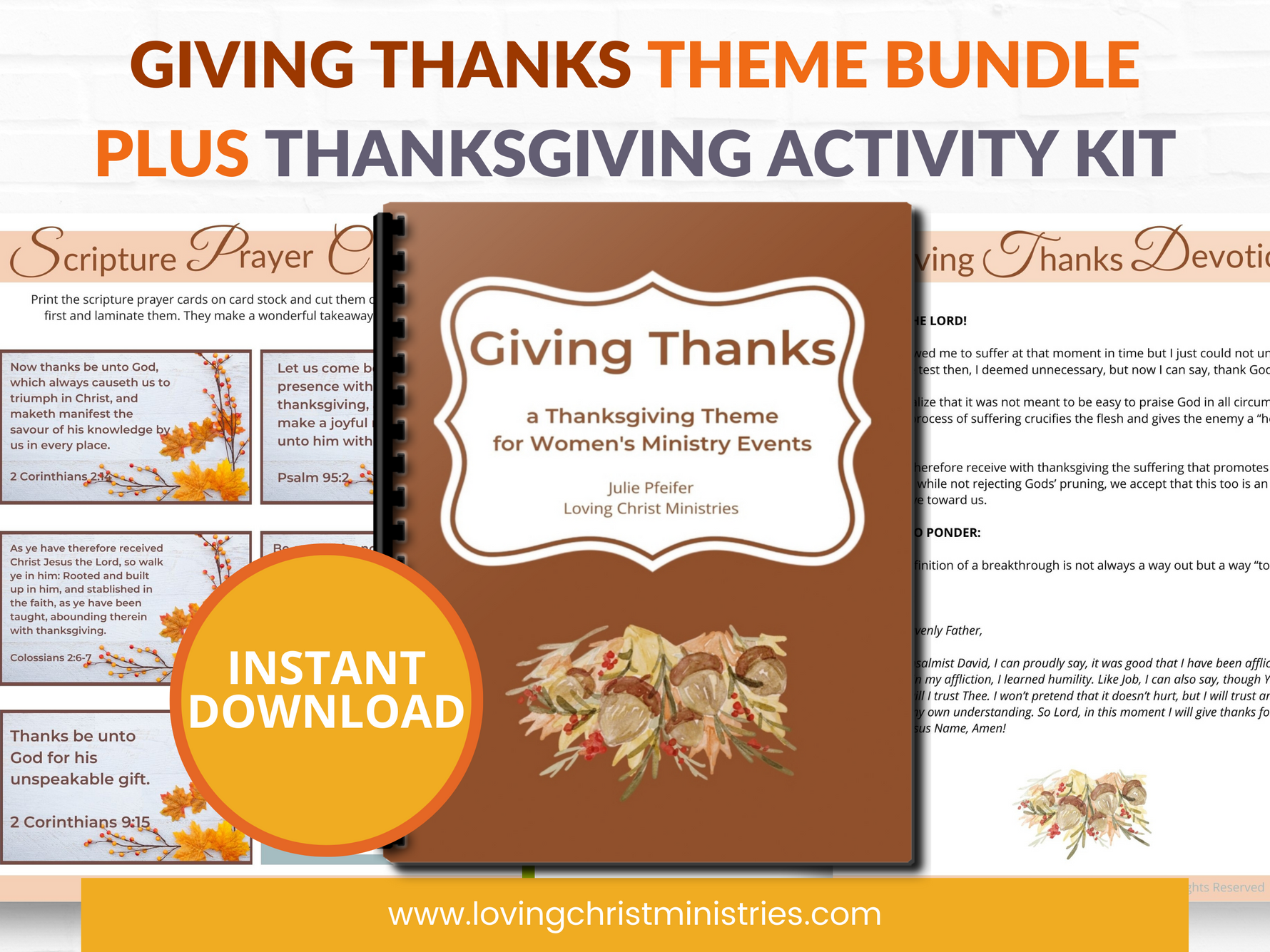 Giving Thanks Printable Ministry Theme + Bonus Activity Kit – Loving ...