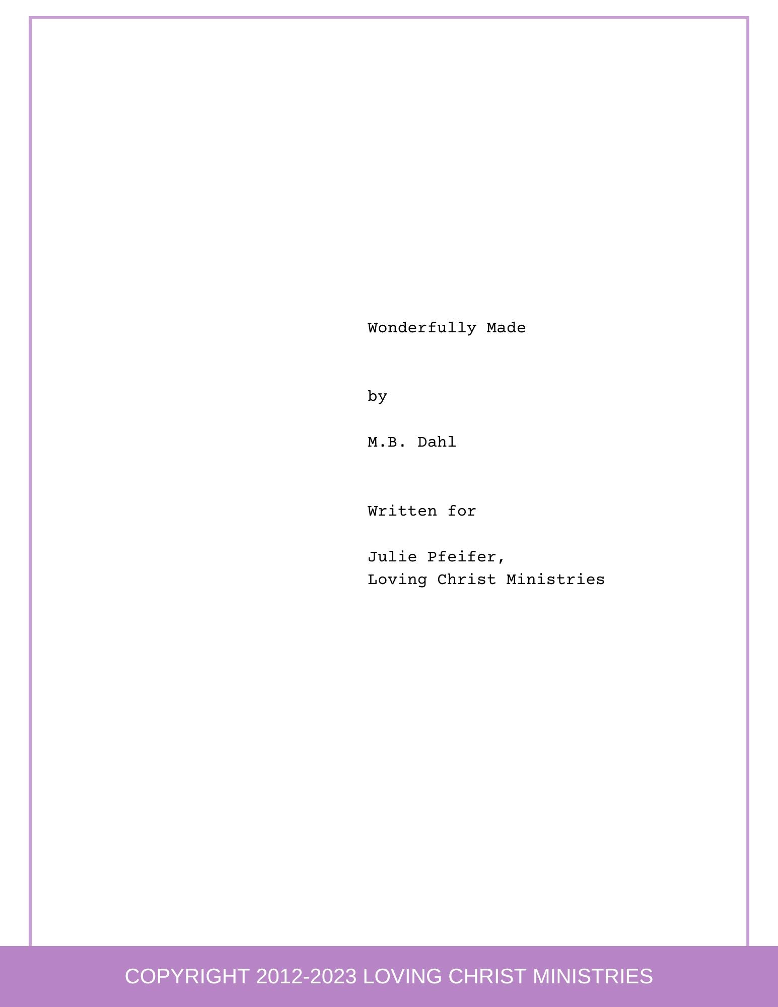 Wonderfully Made - Christian Skit – Loving Christ Ministries