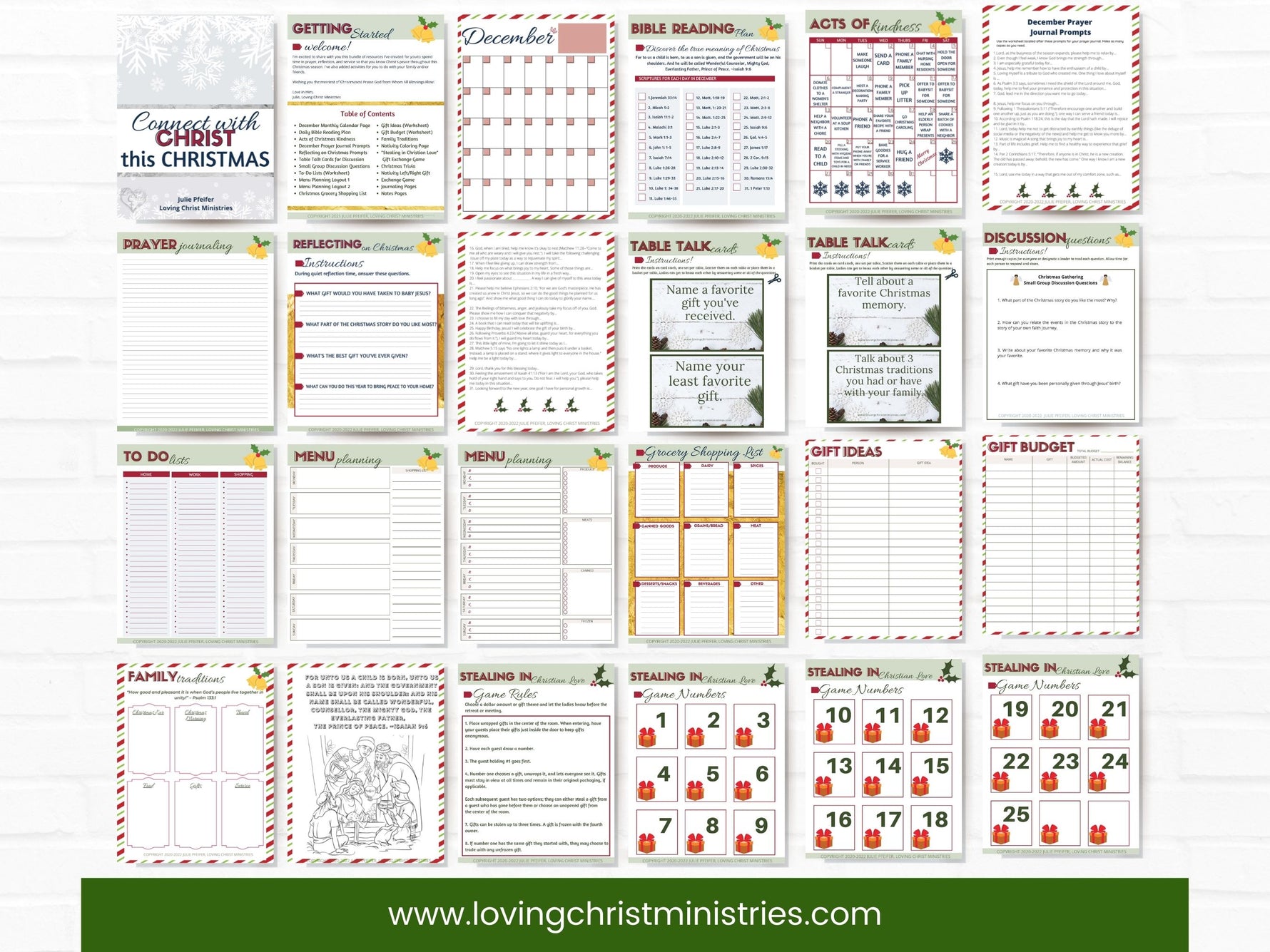 Connect with Christ this Christmas Bundle (40+ Pages) – Loving Christ ...
