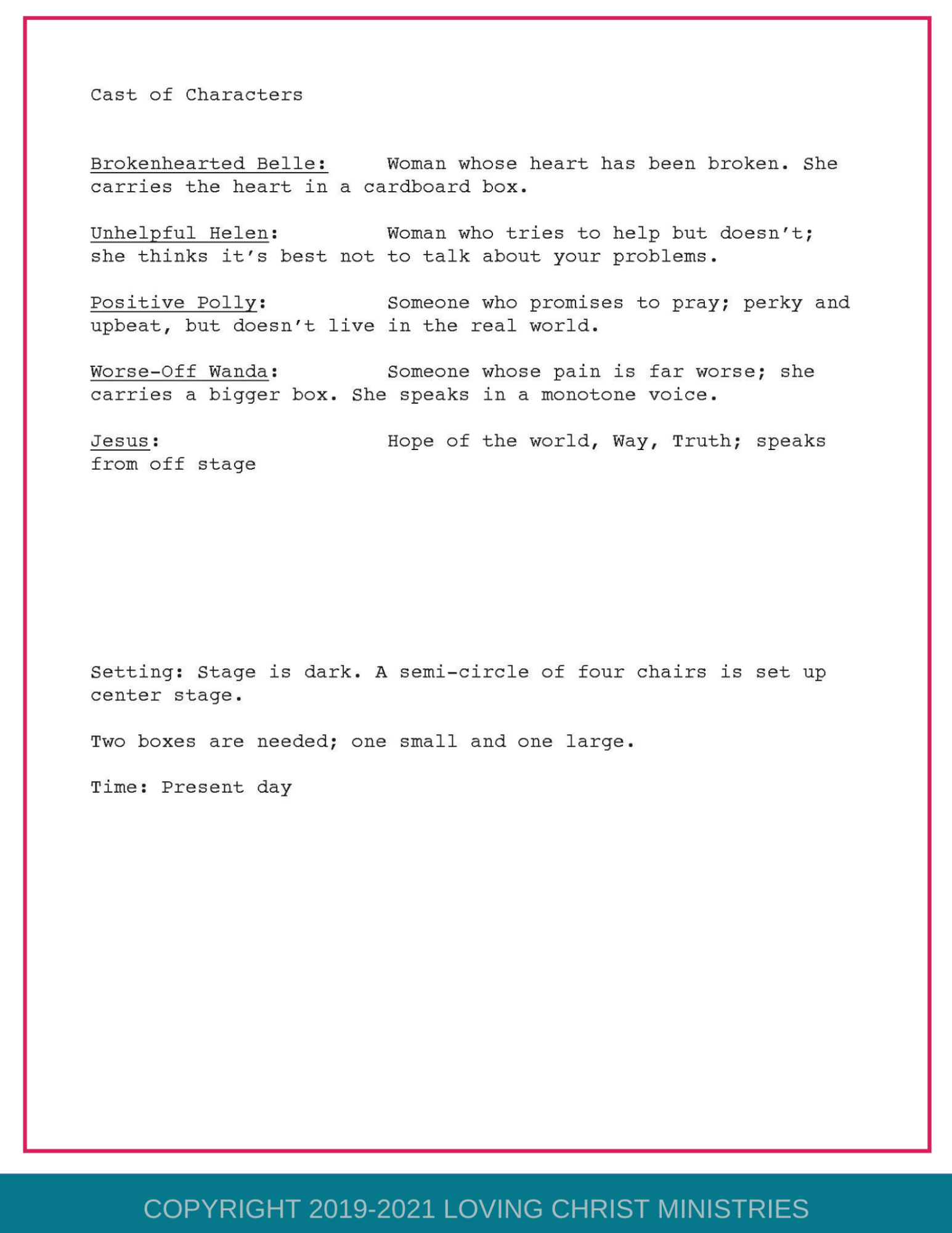 The Box - Christian Skit – Loving Christ Ministries