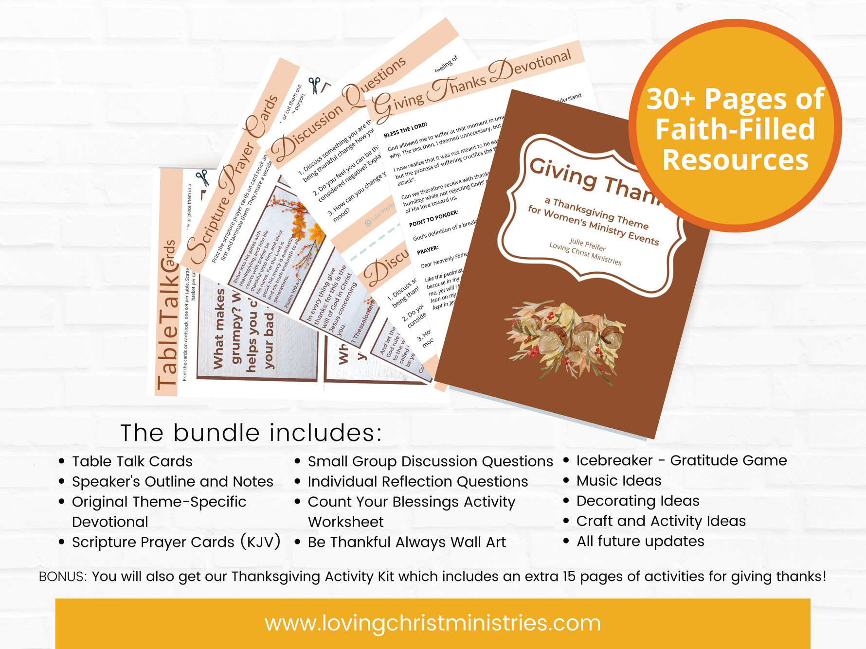 Giving Thanks Printable Ministry Theme + Bonus Activity Kit – Loving ...