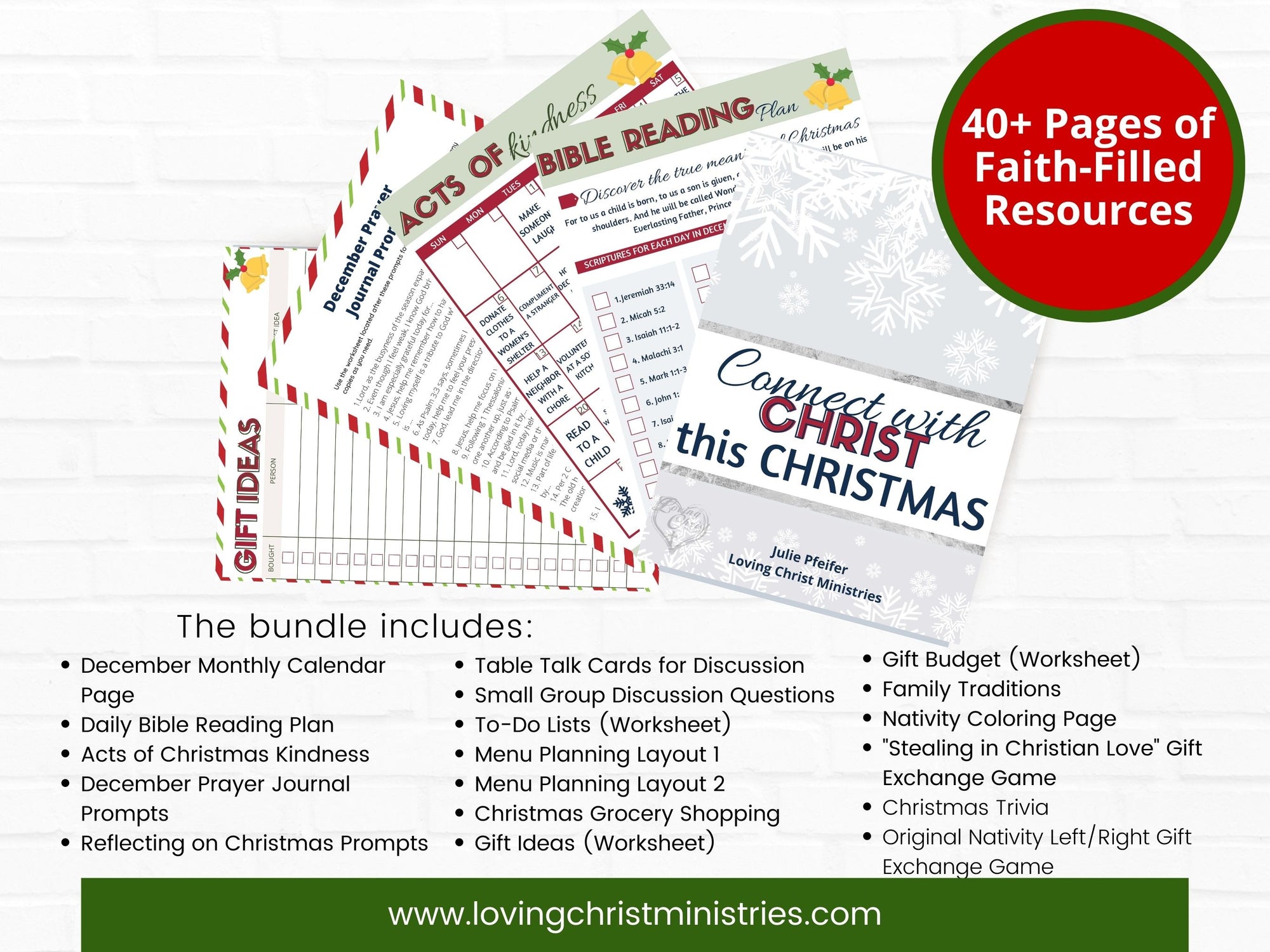 Connect with Christ this Christmas Bundle (40+ Pages) – Loving Christ ...