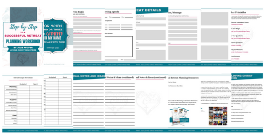 Planning Workbook: Step-by-Step to a Successful Retreat – Loving Christ ...