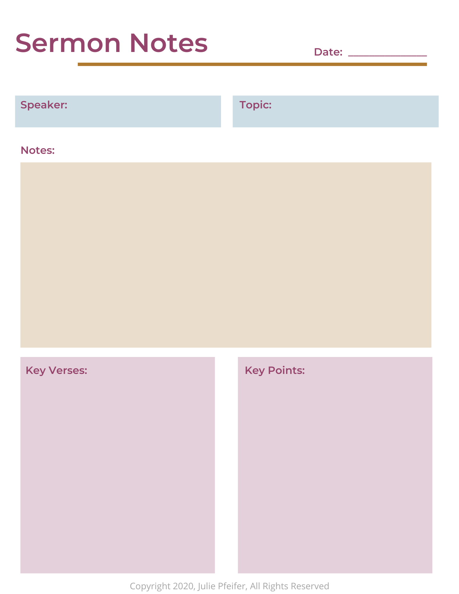 Fillable (Typeable) and Printable Sermon Notes and S.O.A.P. Bible Stud ...