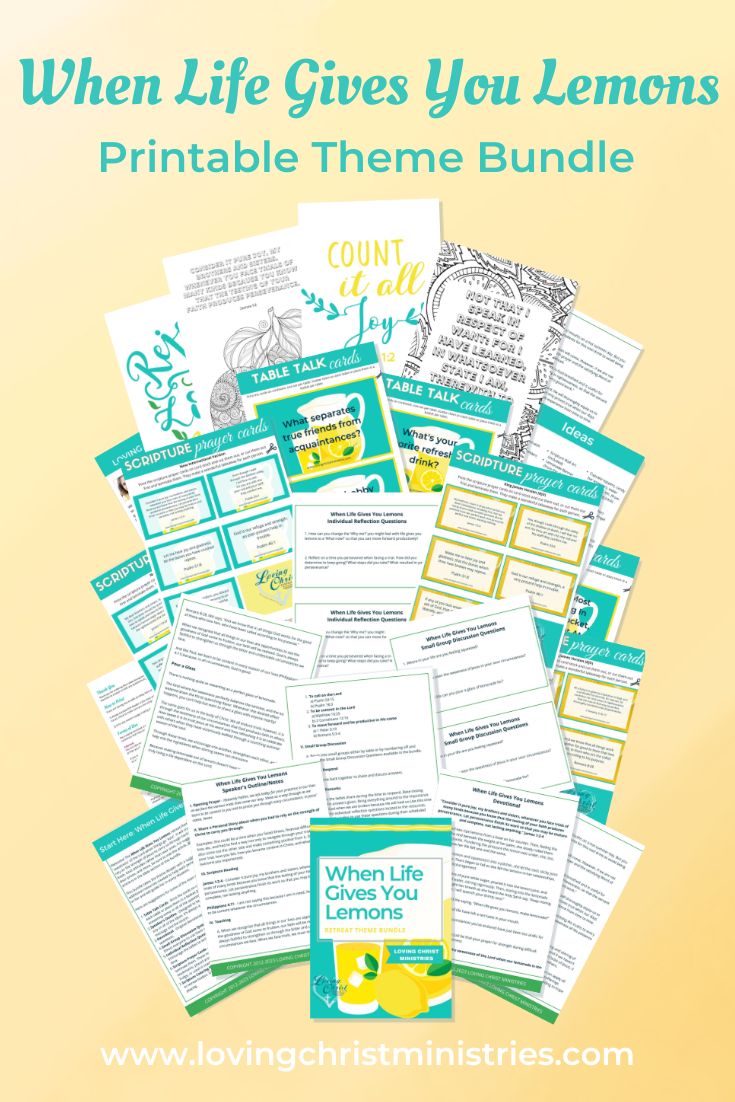 When Life Gives You Lemons Printable Theme Bundle – Loving Christ ...